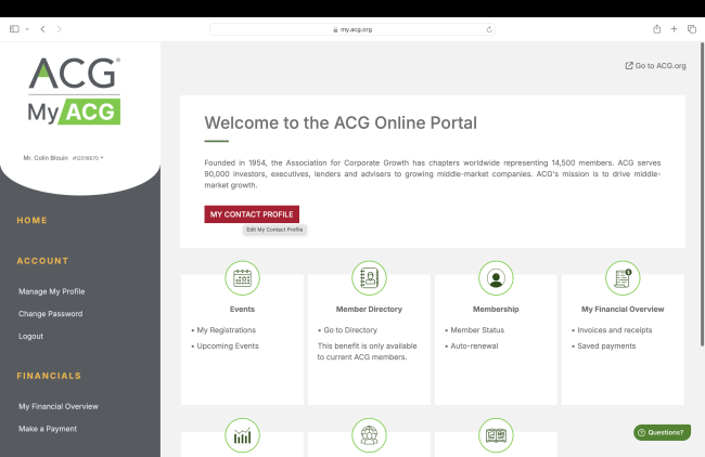 Membership Assistance | ACG Atlanta